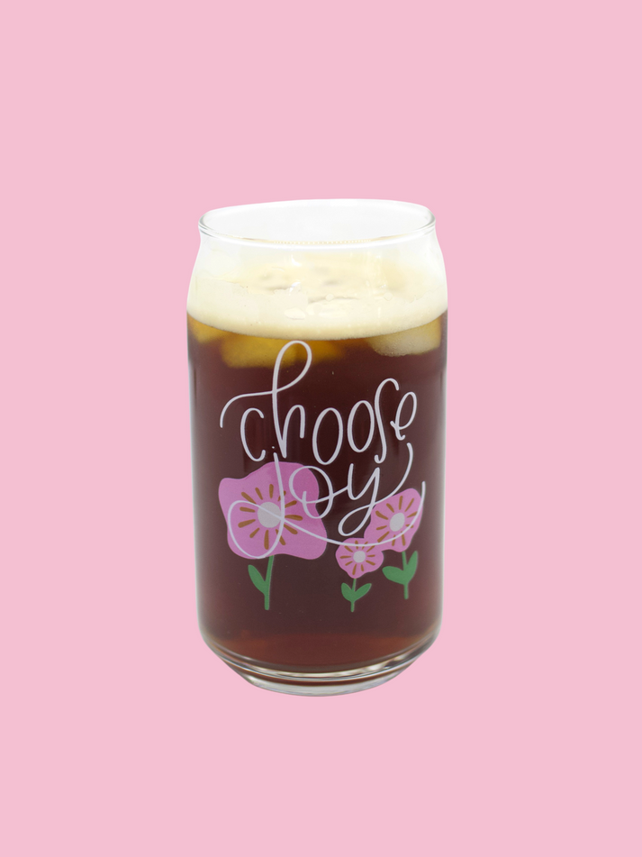 Choose Joy Can Glass – Chalkfulloflove